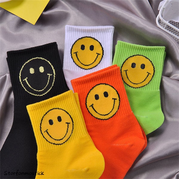 Smiley Socks Men - Etsy