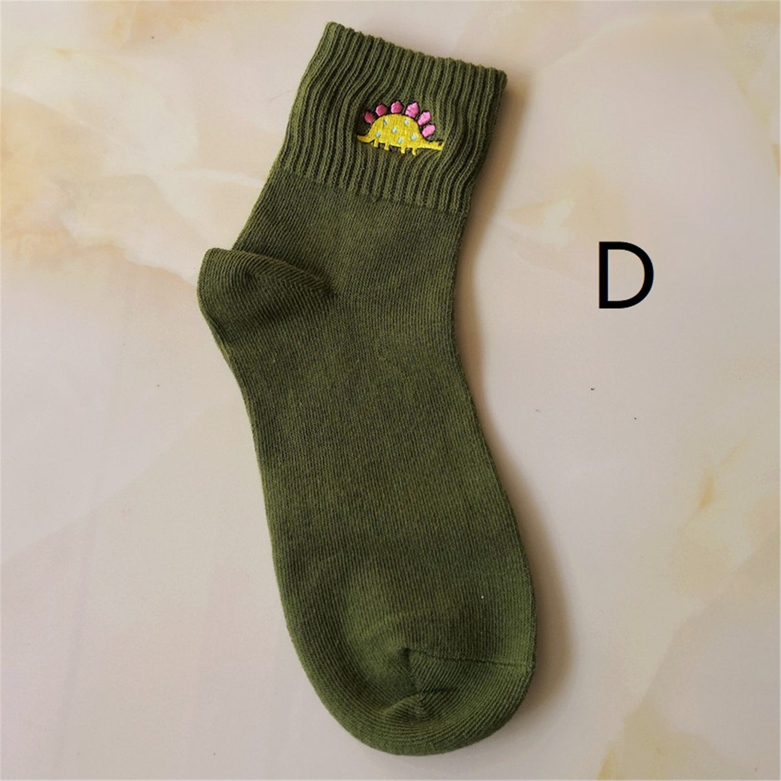 Stegosaurus Socks Dinosaur Socks Embroidery Socks Funny | Etsy