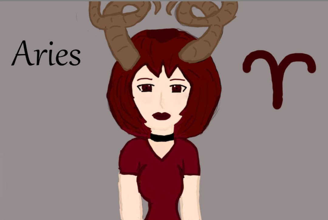 Aries Anime Girl SVG Bundle ,anime-inspired Aries ,astrology Zodiac ...