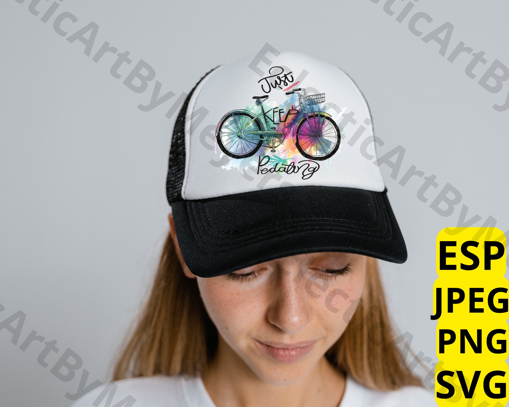 Just Keep Pedaling SVG, Positive Quote SVG, Inspirational Quote ...
