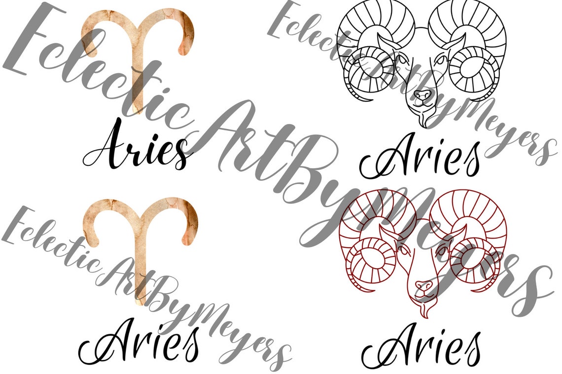 Aries SVG Bundle ,horoscope Svg ,zodiac Svg, ,instant Download ,PNG ...