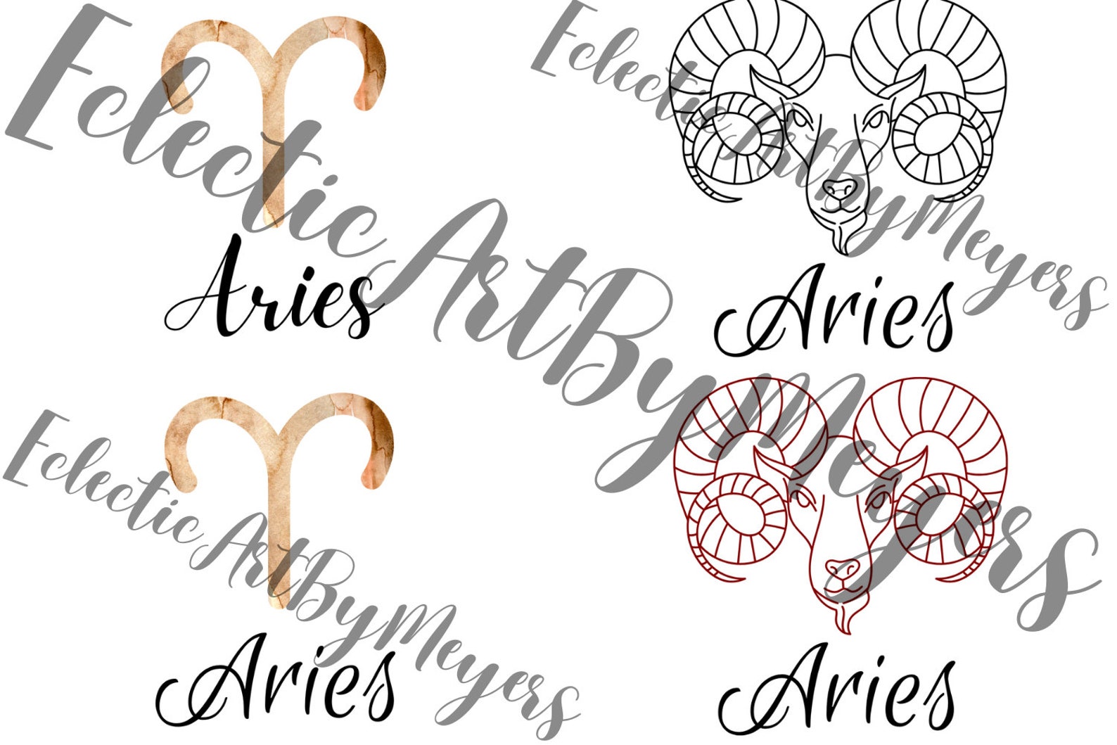 Aries SVG Bundle ,horoscope Svg ,zodiac Svg, ,instant Download ,PNG ...