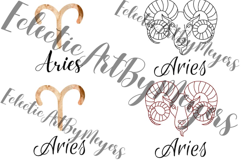 Aries SVG Bundle ,horoscope Svg ,zodiac Svg, ,instant Download ,PNG ...