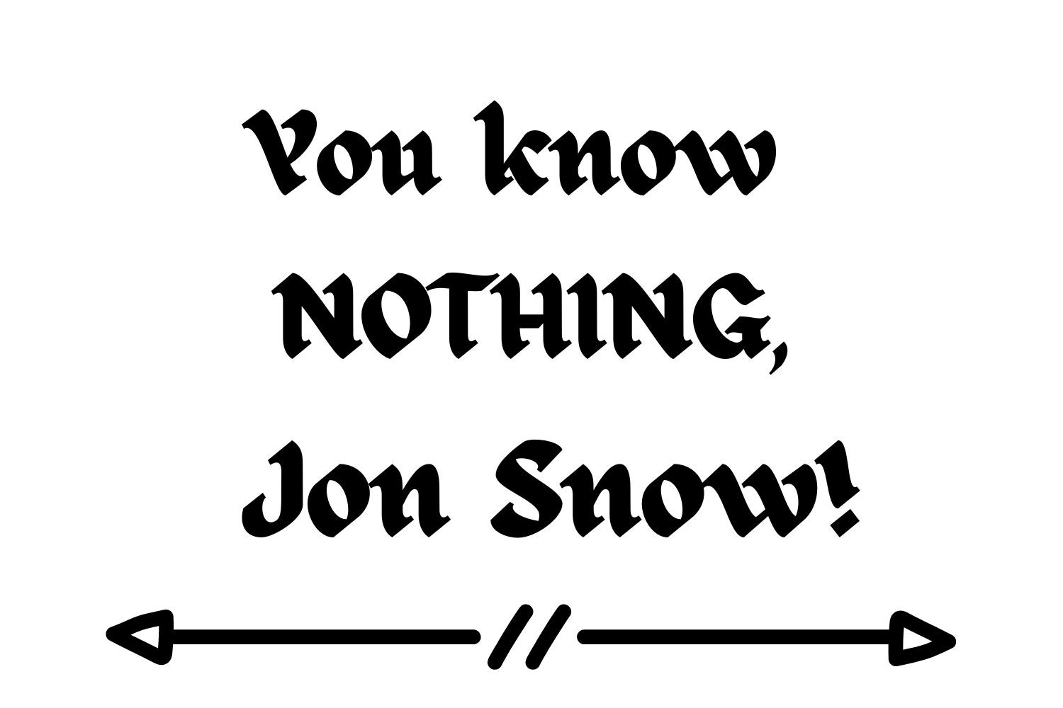 You Know Nothing Jon Snow SVG Bundle, Winter is Coming Game of Throne ...