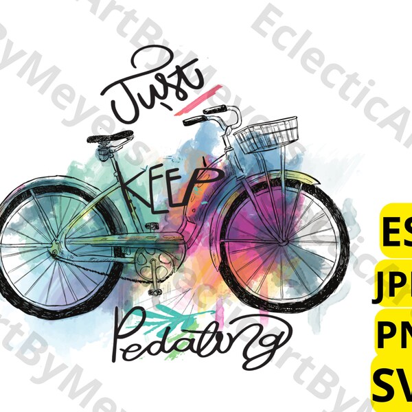Keep Pedaling - Etsy