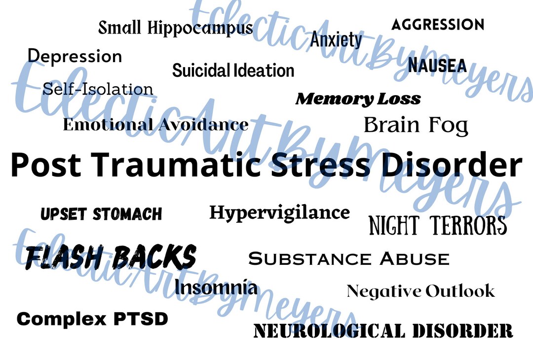 PTSD Awareness Digital Poster SVG, PTSD Aware, Aware Campaign Poster ...