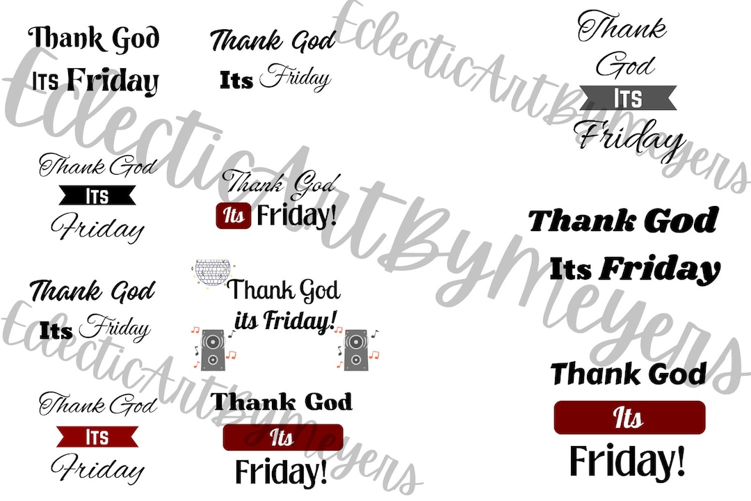 Thank God Its Friday! SVG Bundle ,happy Friday SVG, Digital Download ...