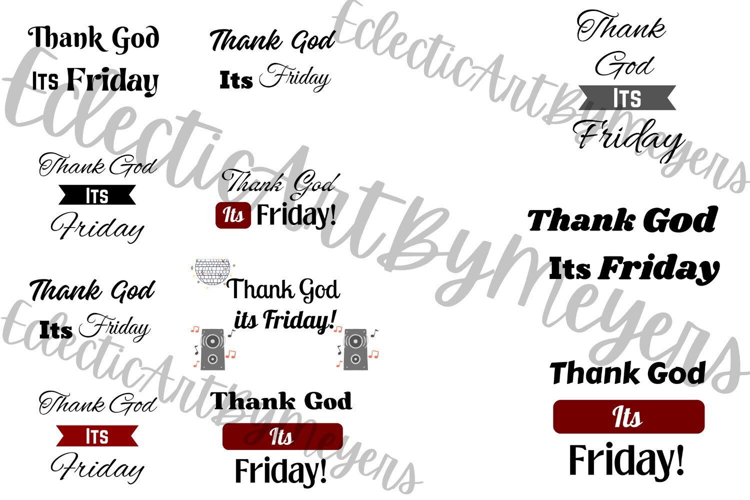 Thank God Its Friday! SVG Bundle ,happy Friday SVG, Digital Download ...
