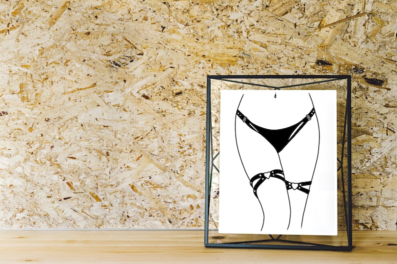 Erotic Art Harness Art Bondage Artwork Line Drawing Rope - Etsy Denmark