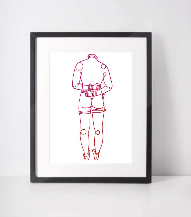 Bondage Line Art Nude Art Line Drawing Abstract Art Rope Etsy Singapore