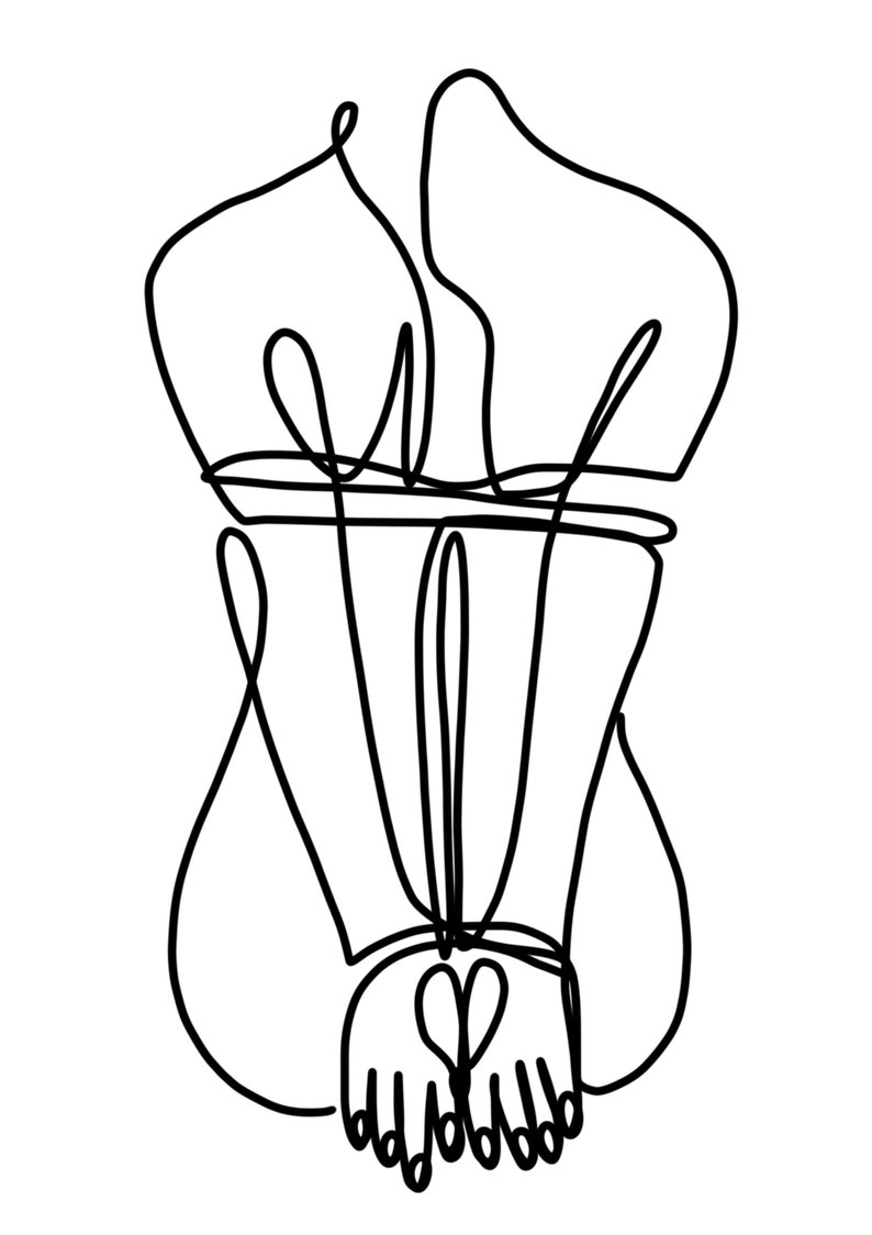 Erotic Art Bondage Artwork Line Drawing Rope Bondage - Etsy Singapore
