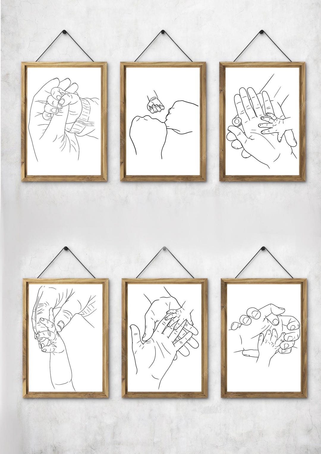 Family Hand Hold Art, Line Art, Hand Art, Hand Drawings, Baby Hand ...