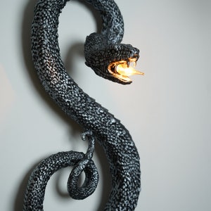 Art Light, Unique Mirror Pair of Serpent Wall Sconce Decoration ...