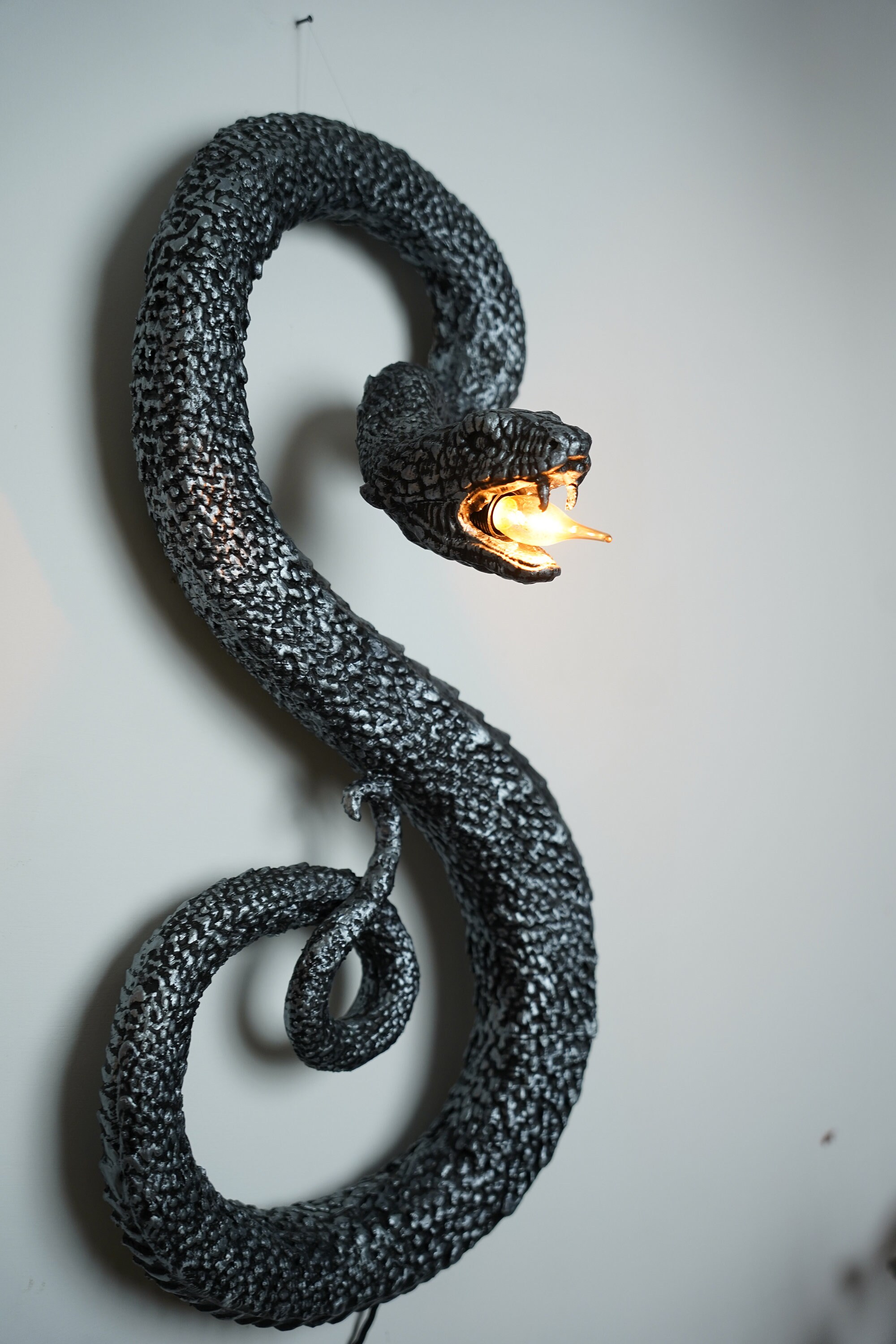 Art Light, Unique Mirror Pair of Serpent Wall Sconce Decoration ...