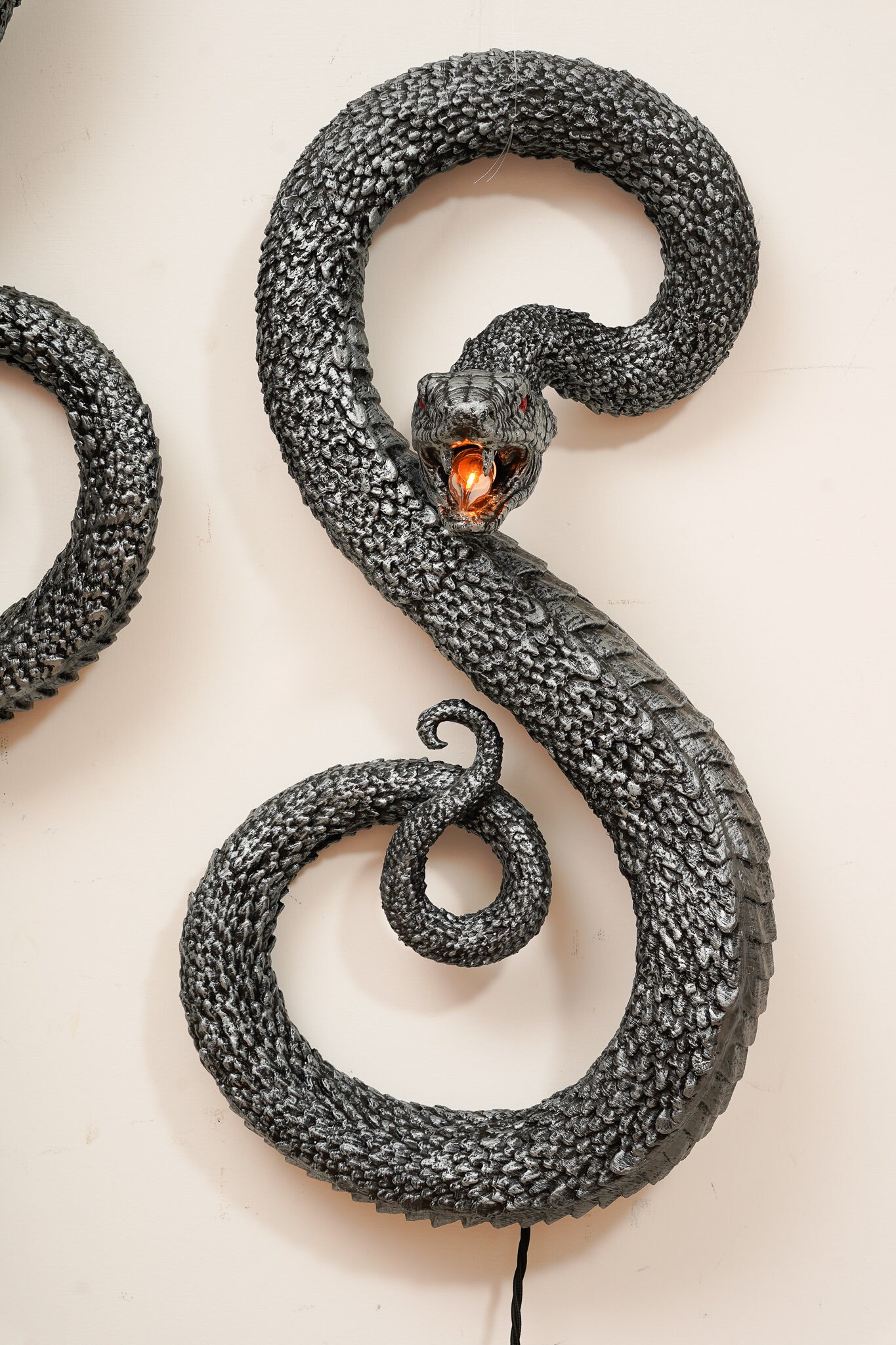 Art Light, Unique Mirror Pair of Serpent Wall Sconce Decoration ...