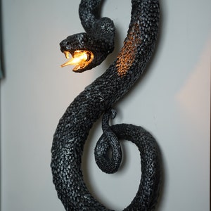 Art Light, Unique Mirror Pair of Serpent Wall Sconce Decoration ...