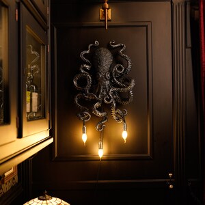 Octopus Tentacle Wall Sconce Chandelier Cthulhu Mythos, Steampunk ...