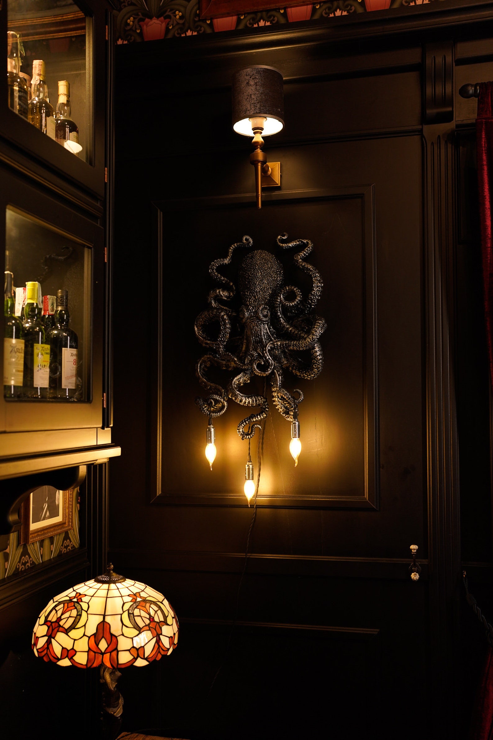Octopus Tentacle Wall Sconce Chandelier Cthulhu Mythos, Steampunk ...