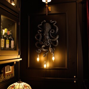 Octopus Tentacle Wall Sconce Chandelier Cthulhu Mythos, Steampunk ...