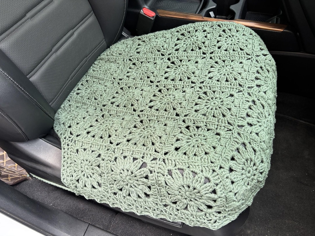 Car Seat Cover,crochet Sunflower Car Seat Cover Front Bottom Seat ...
