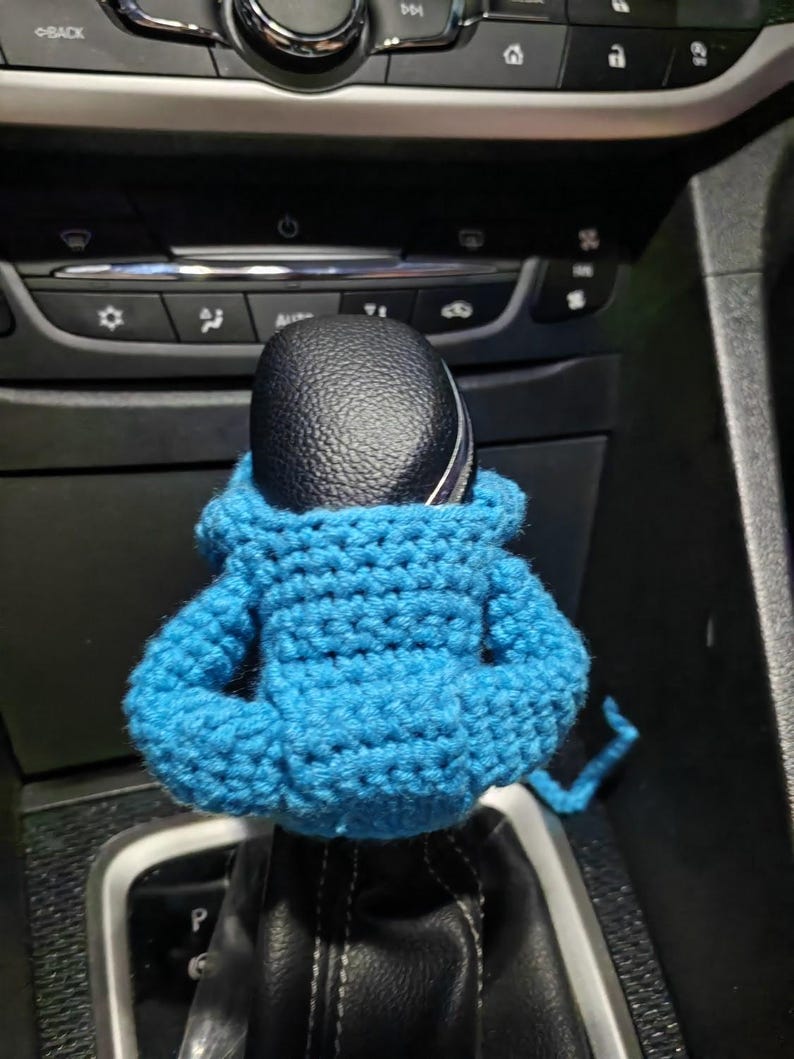 Crochet Gear Shift Hoodie,universal Car Shift Knob Cover,mini Hoodie ...