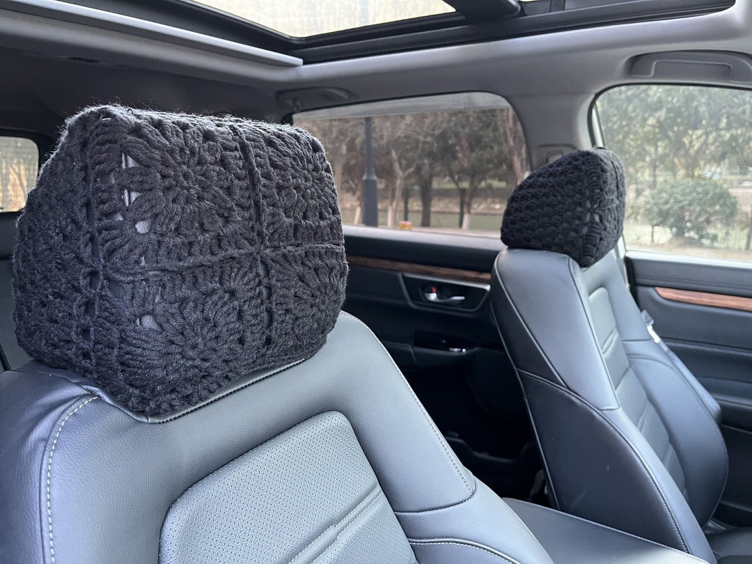 Crochet Headrest Covers,handmade Crochet Flower Headrest Covers Set,car ...