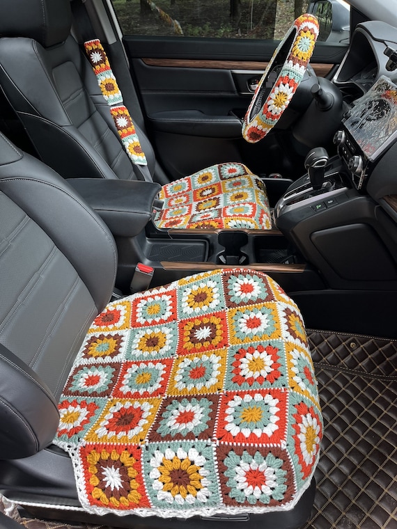 Handmade Crochet Sunflower Car Seat Cover Front Bottom Seat Cushion Cover universal Fit Vehicles Sedans SUVS Vans Trucks Etsy