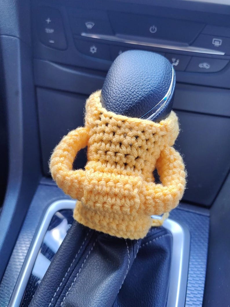 Crochet Gear Shift Hoodie: Car Shifter Cozy, Customizable Color - Etsy