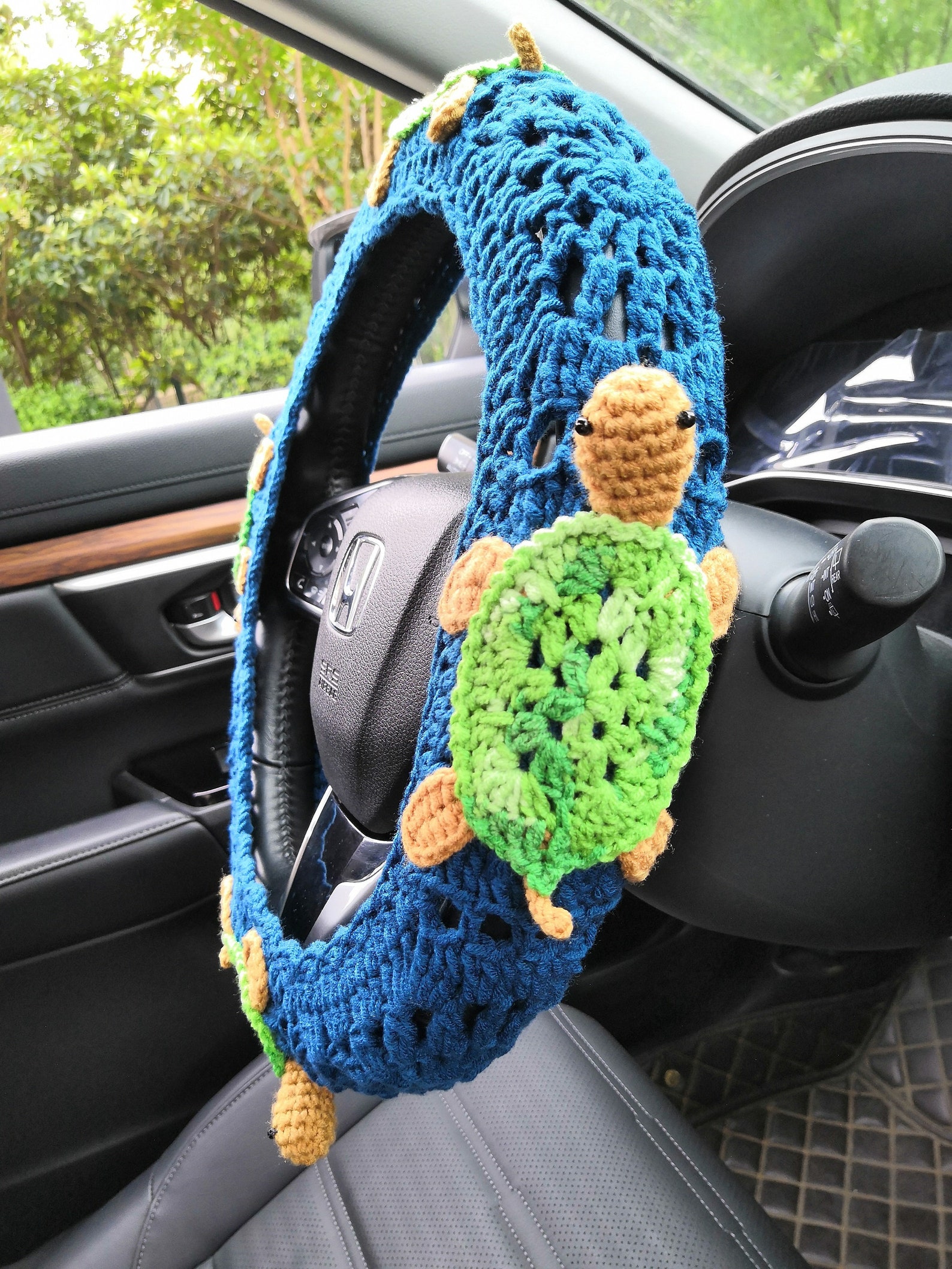 Crochet 3D Sea Turtle Steering Wheel Cover: Eco-friendly Car Decor - Etsy