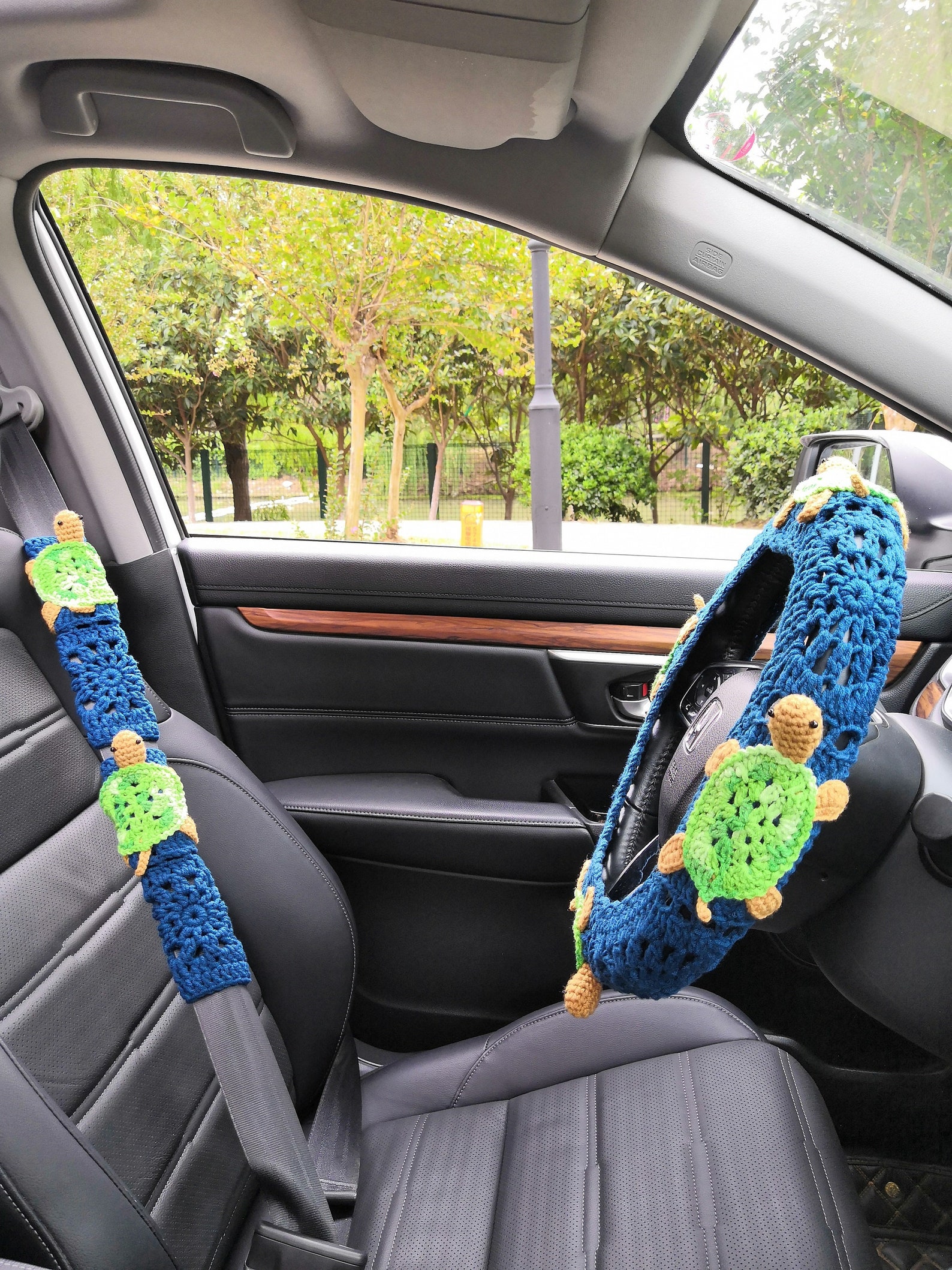 Crochet 3D Sea Turtle Steering Wheel Cover for Womencar - Etsy