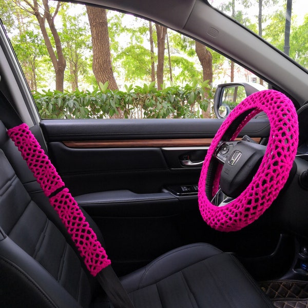 Pink Steering Wheel Cover - Etsy