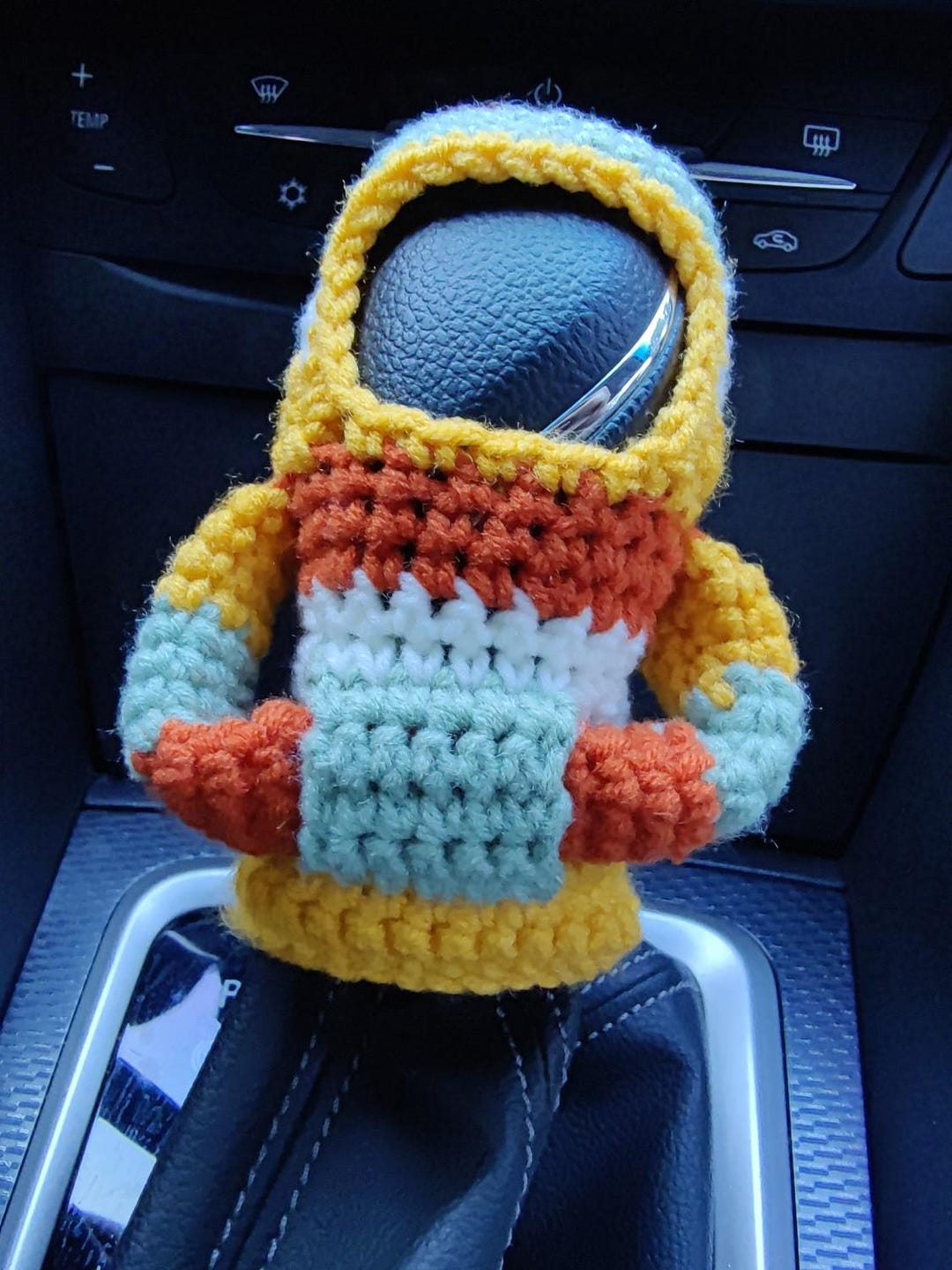 Crochet Rainbow Gear Shift Hoodie,universal Car Shift Knob Cover,mini ...