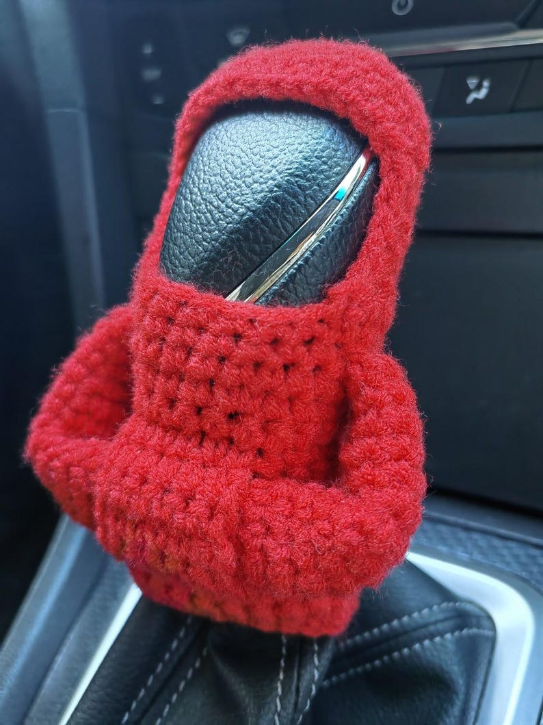 Crochet Gear Shift Hoodie,universal Car Shift Knob Cover,mini Hoodie ...