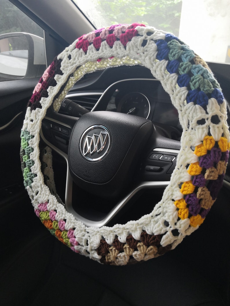 Granny Square Steering Wheel Coversteering Wheel - Etsy