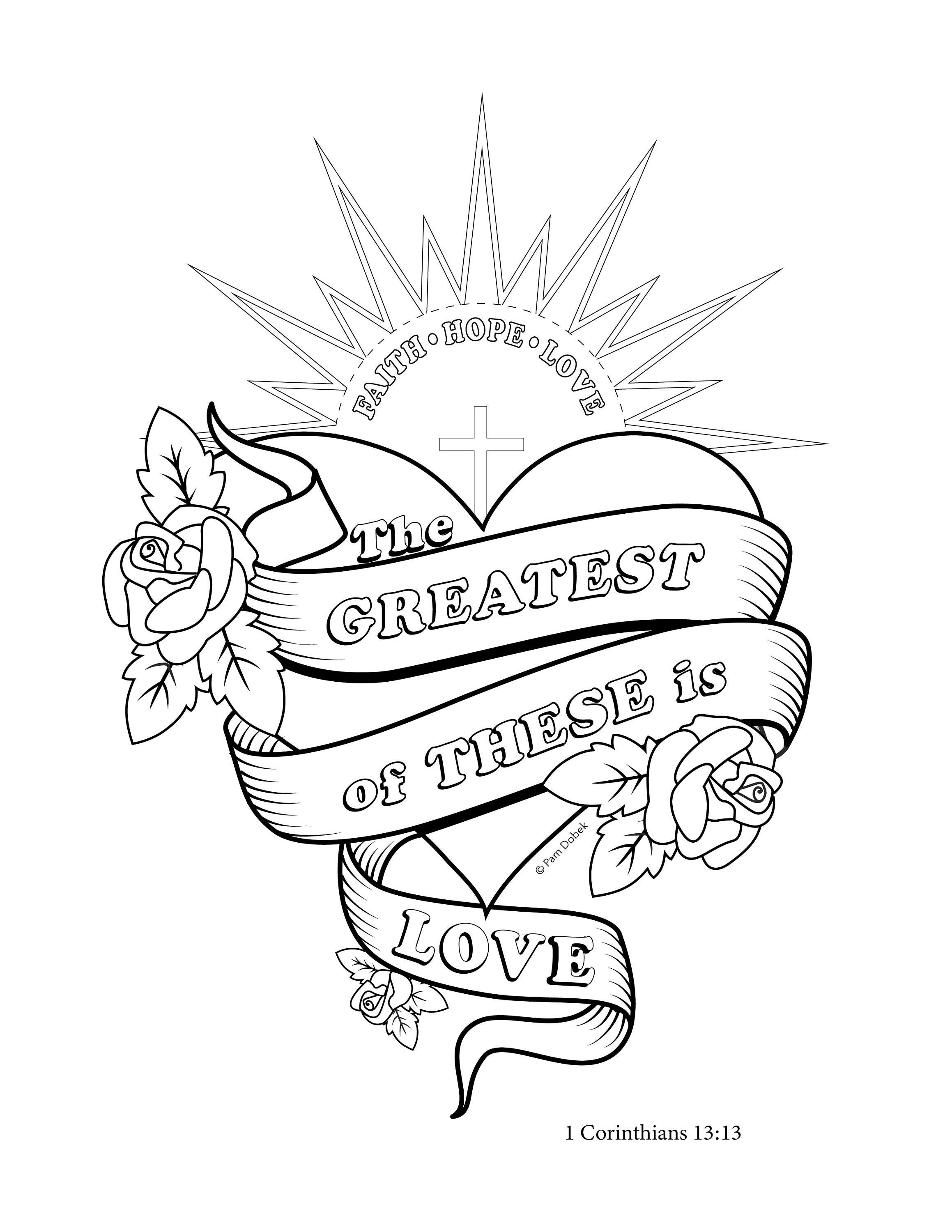 Bundle of 3 Instant Download Coloring Pages of Quotes: FAITH • HOPE ...