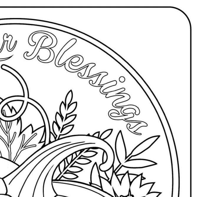 Count Your Blessings Coloring Page Instant Download: Pumpkins and ...