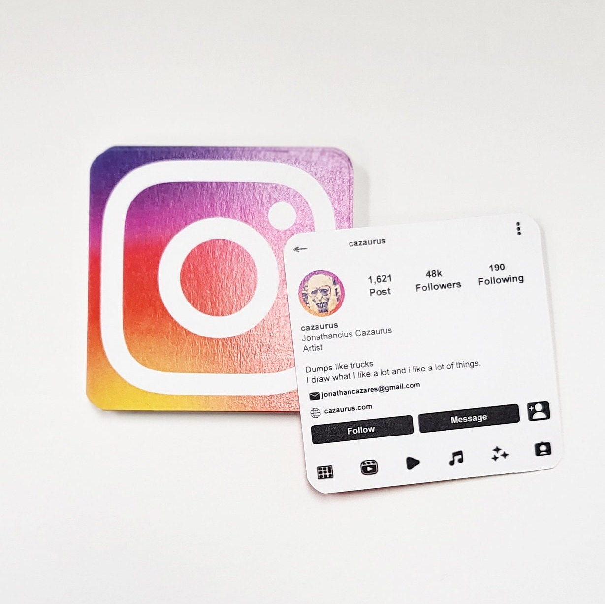 Instagram Social Media Business Cards | Square Business Cards ...