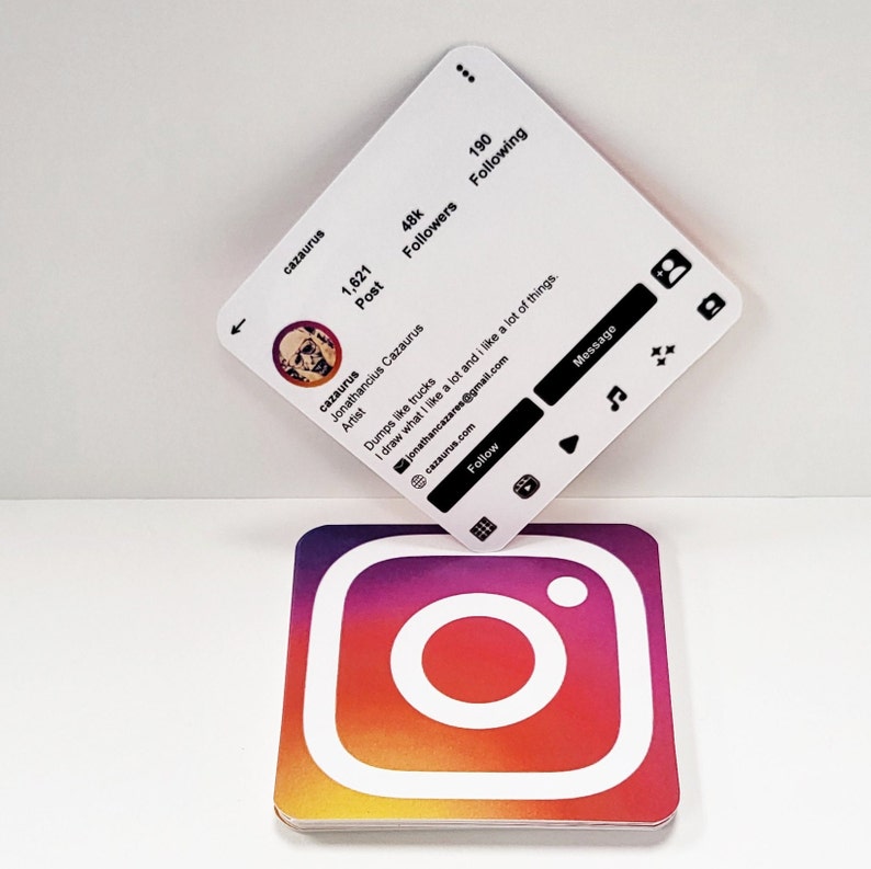 Instagram Social Media Business Cards | Square Business Cards ...