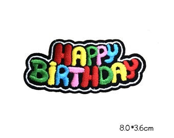 Embroidered Happy Birthday - Etsy