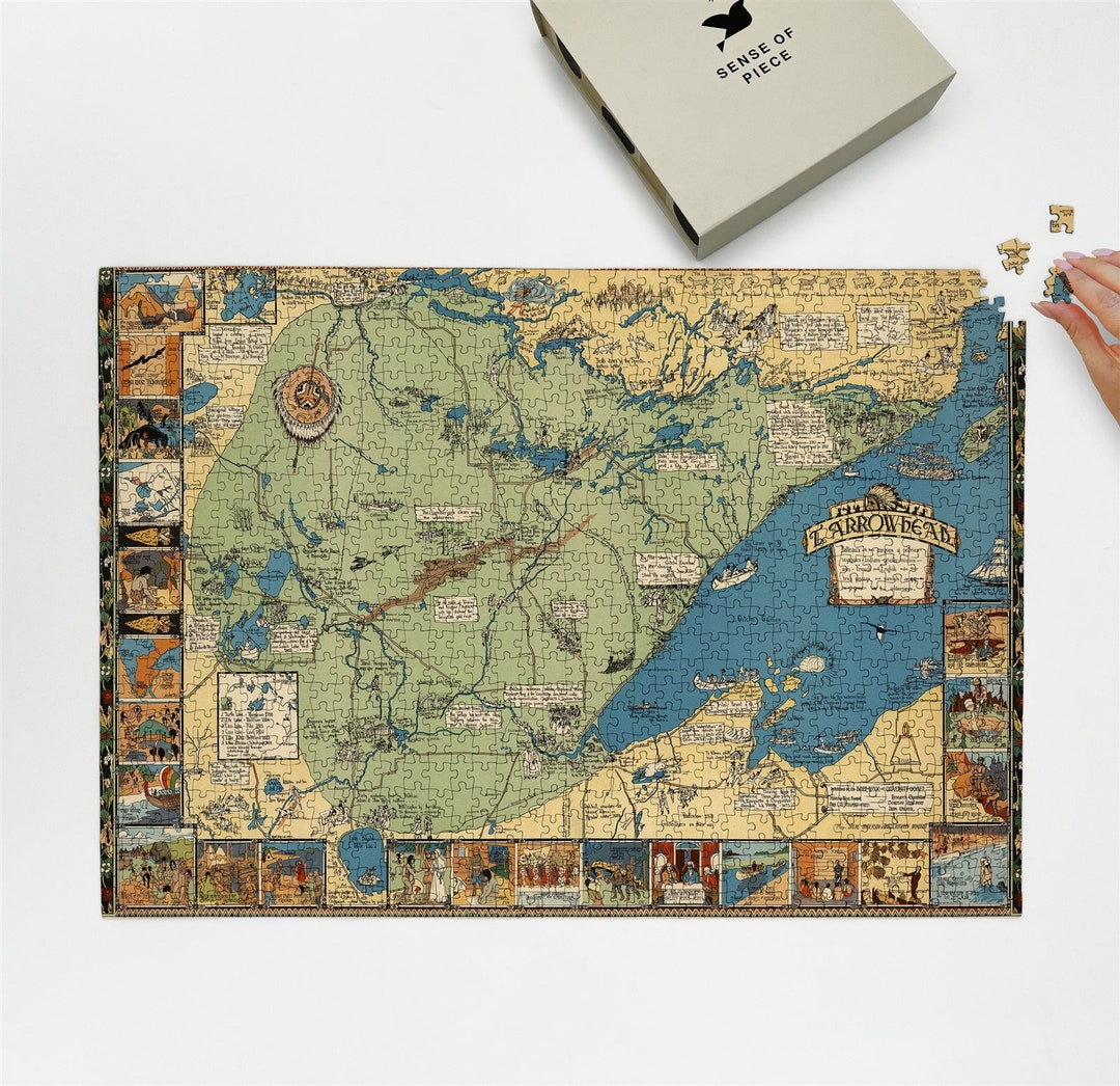 1935 Map of the Arrowhead Minnesota 1000 Piece Adult Jigsaw Puzzle ...