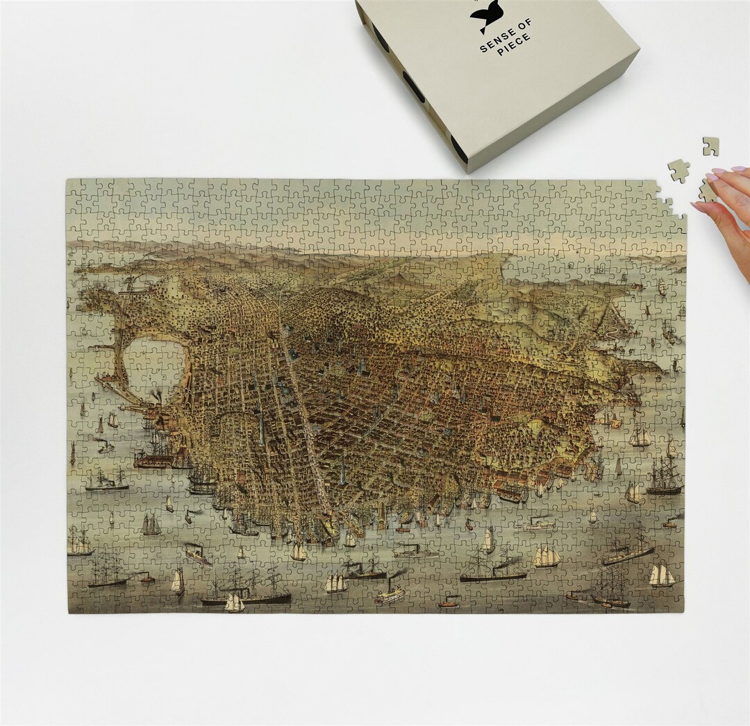 1878 Map of San Francisco 1000 Piece Adult Jigsaw Puzzle Jigsaw Puzzle ...