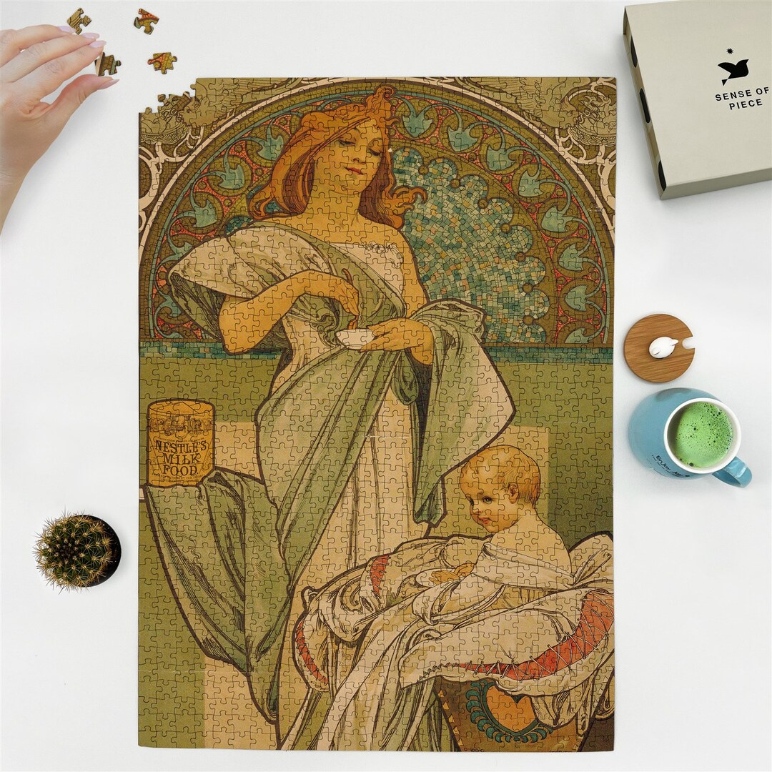 1000 Pieces Puzzle 1897 Nestlés Food Alphonse Mucha - Etsy