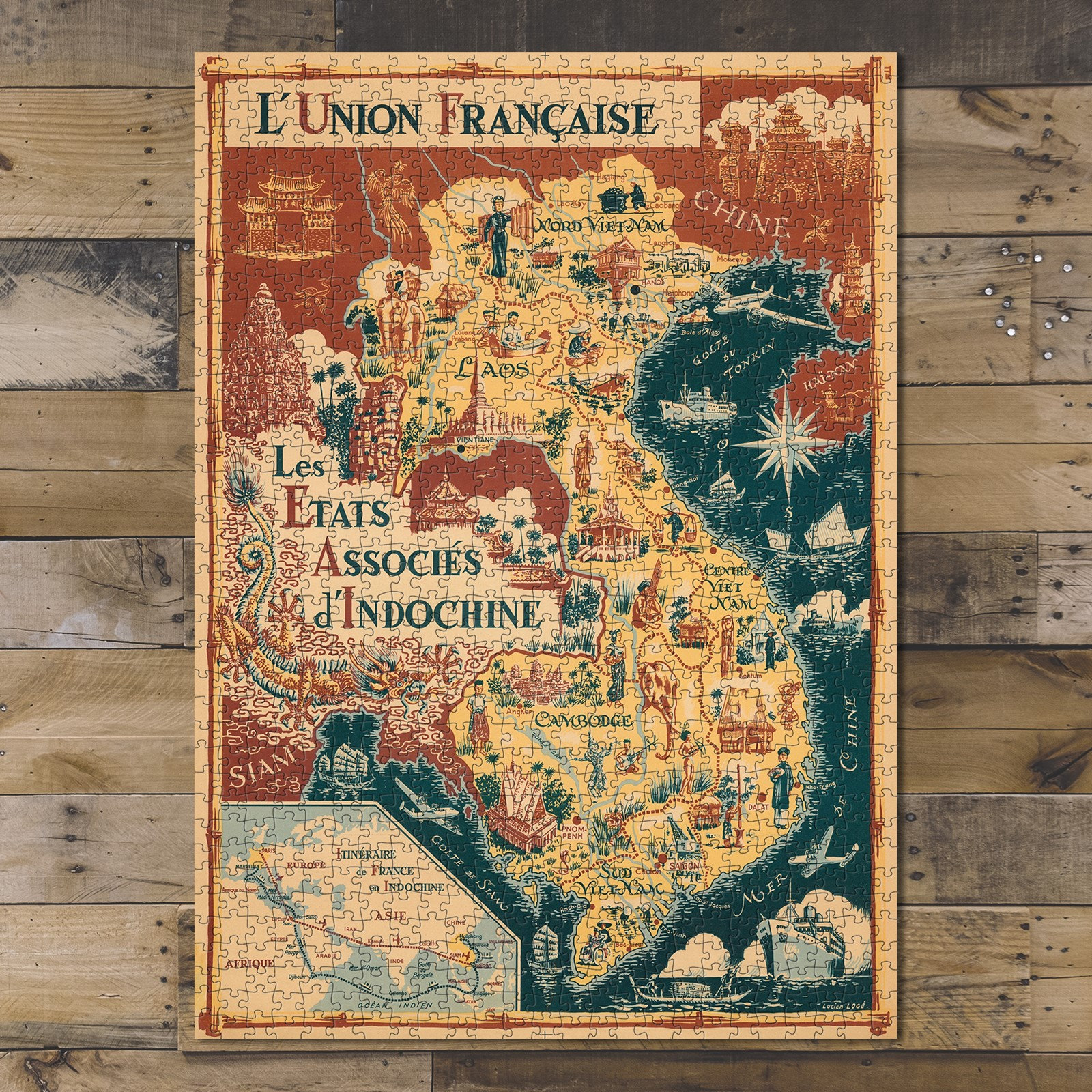 1948 Map of Union Francaise the Associated States of - Etsy