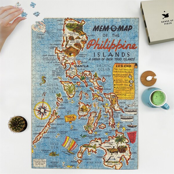 Puzzle Map of Philippines - Etsy