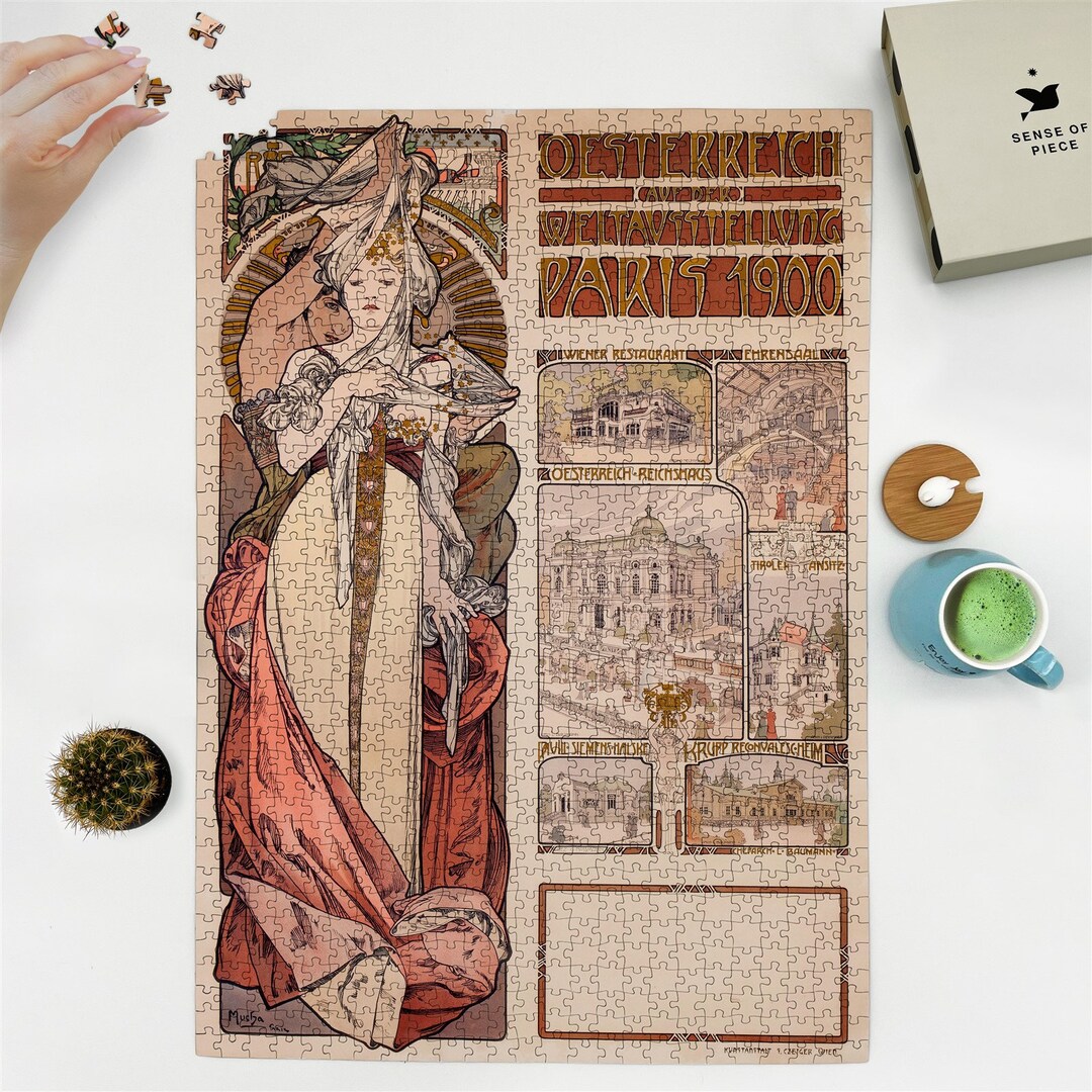 1000 Pieces Puzzle 1900 Oesterrich Purchase of the World - Etsy