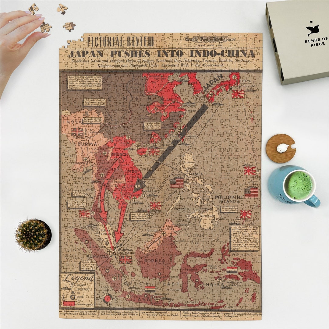 Map of Japan 1000 Piece Adult Jigsaw Puzzle Birthday - Etsy