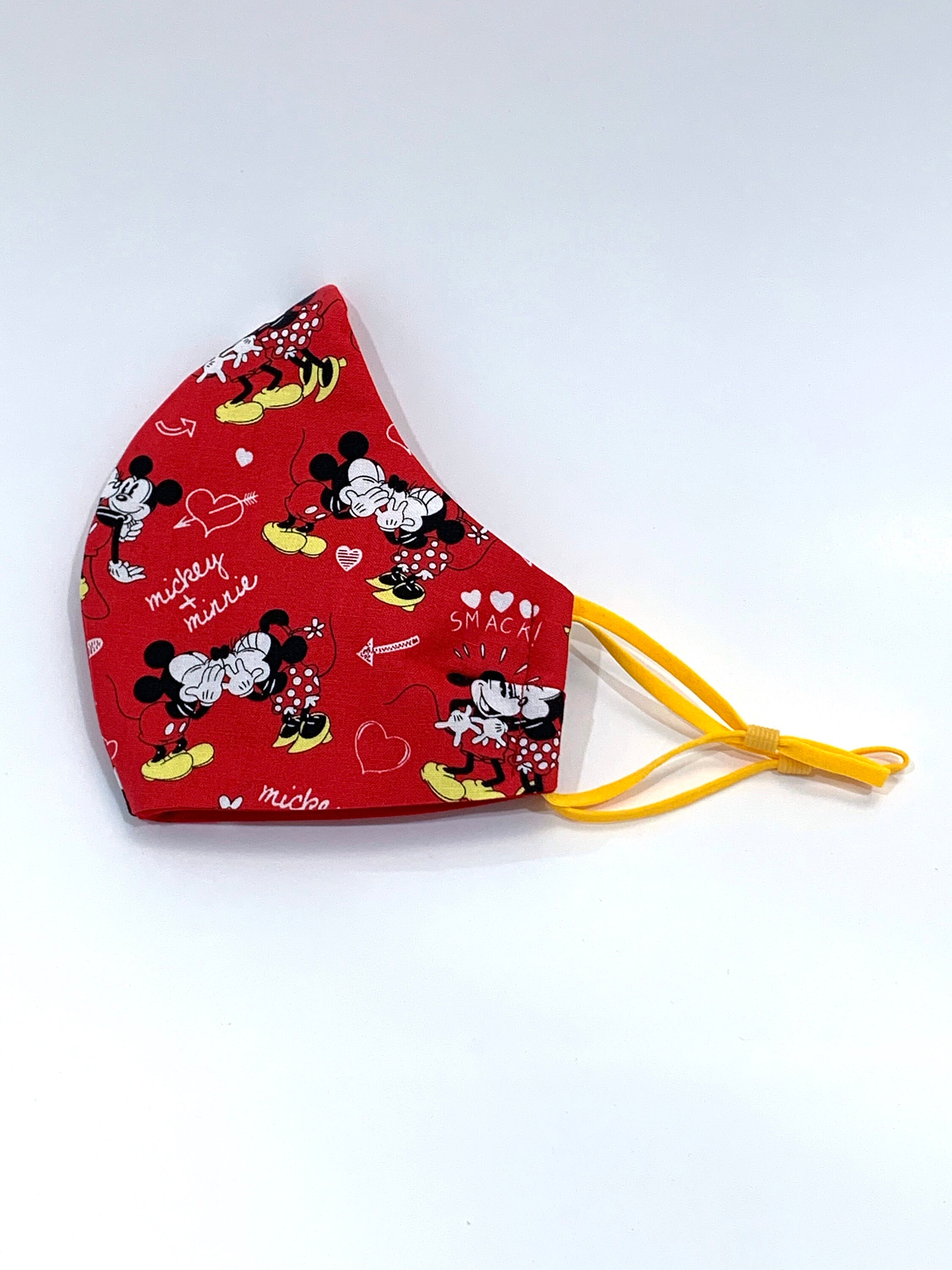 Disney's Mickey & Minnie Mouse Adult Face Masks 100% Cotton Triple ...