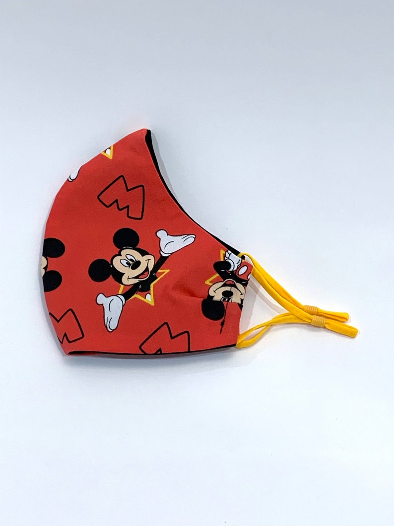 Disney's Mickey & Minnie Mouse Adult Face Masks 100% Cotton Triple ...