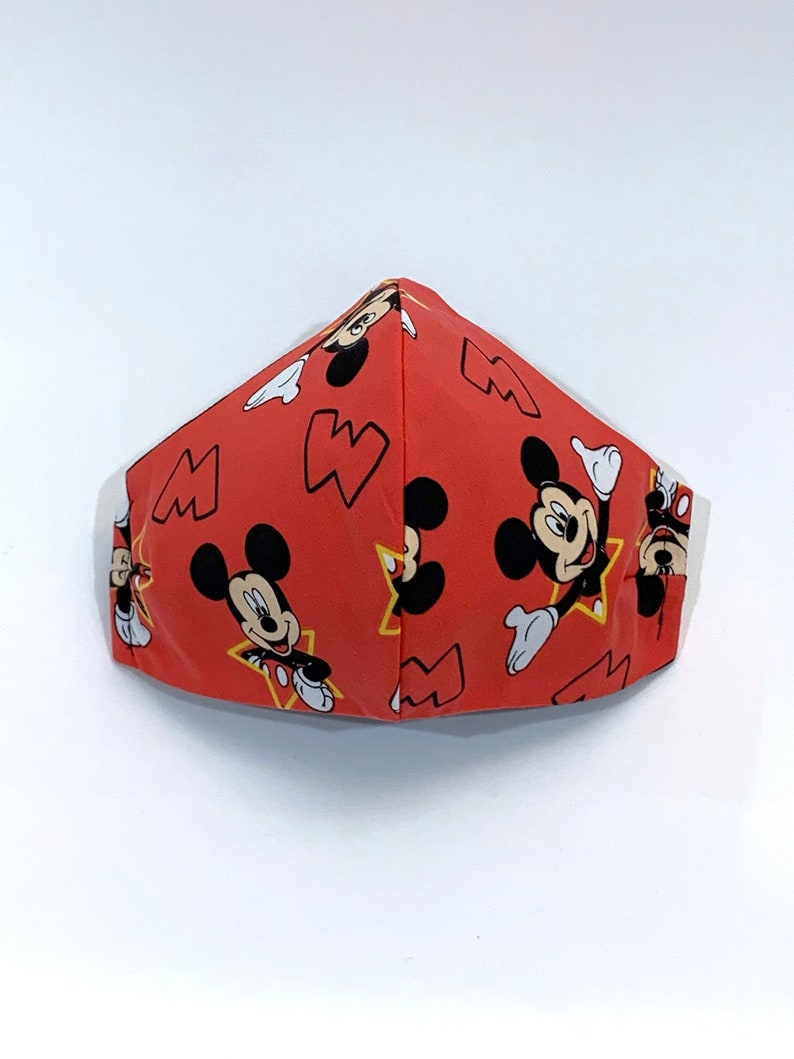 Disney's Mickey & Minnie Mouse Adult Face Masks 100% Cotton Triple ...