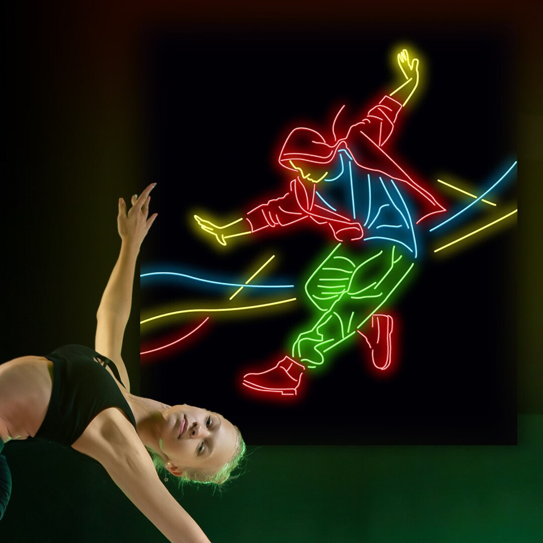 Custom LED Neon Sign Dancer Personalized LED Bedroom Night Light, Shop ...